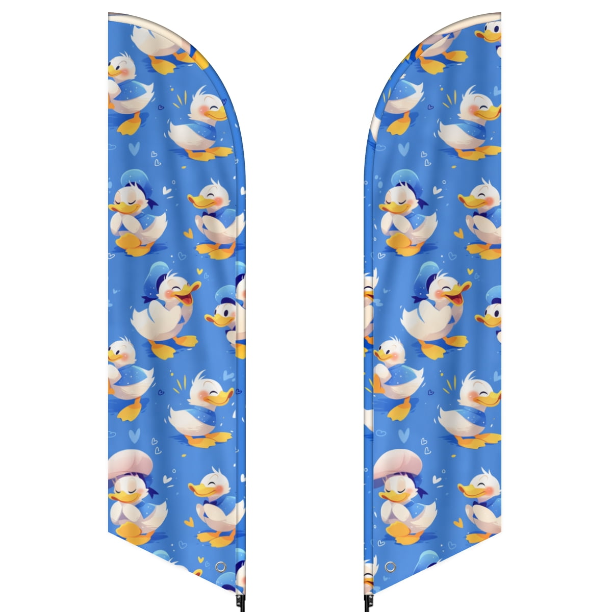 Donald Duck Double-Sided Beach Knife Flag - Eye-Catching and Durable ...