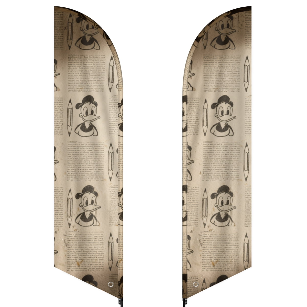 Donald Duck Double-Sided Beach Knife Flag - Eye-Catching and Durable ...