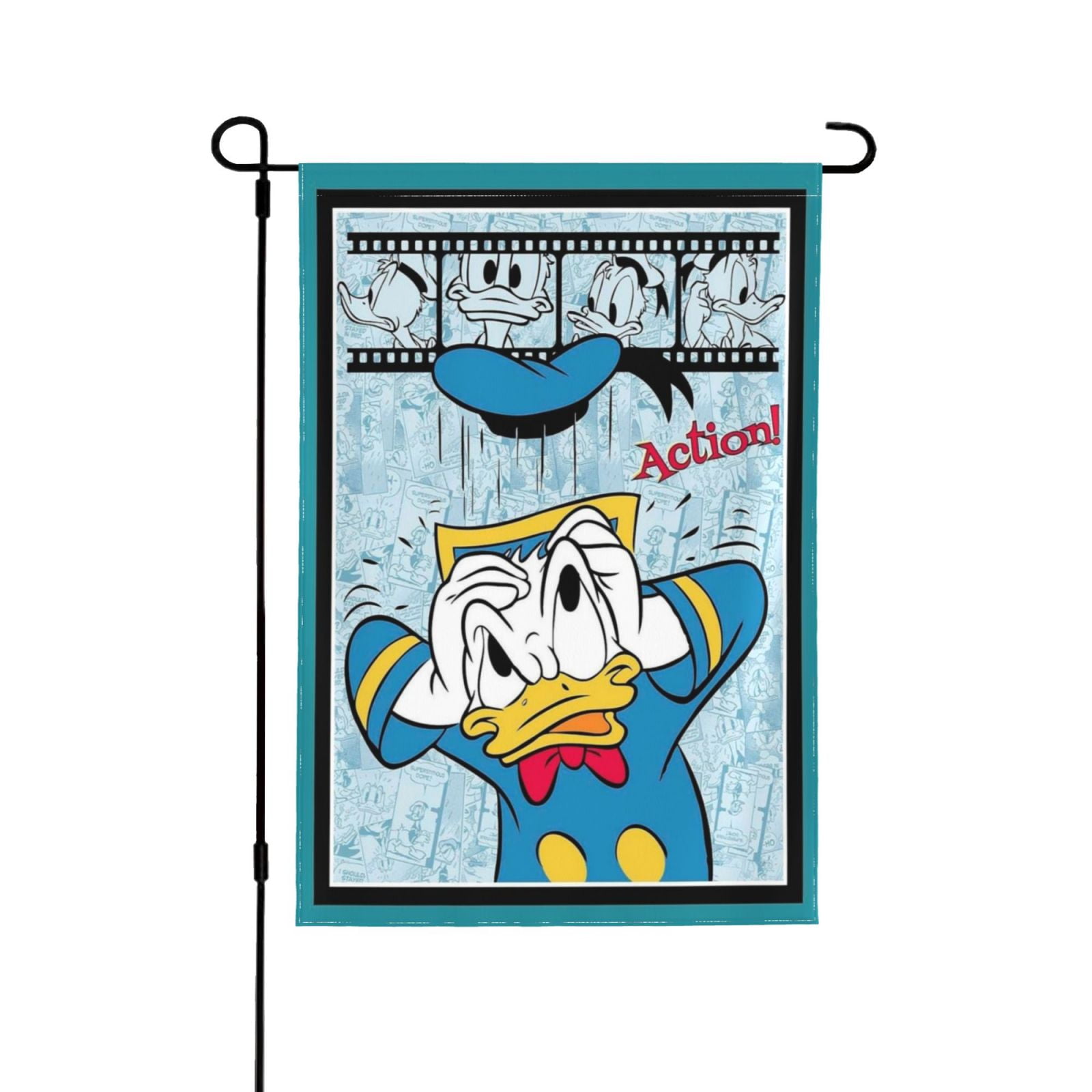 Donald Duck Double Sided Cartoon Yard Flags 12.5x18 Inch Burlap Outdoor ...