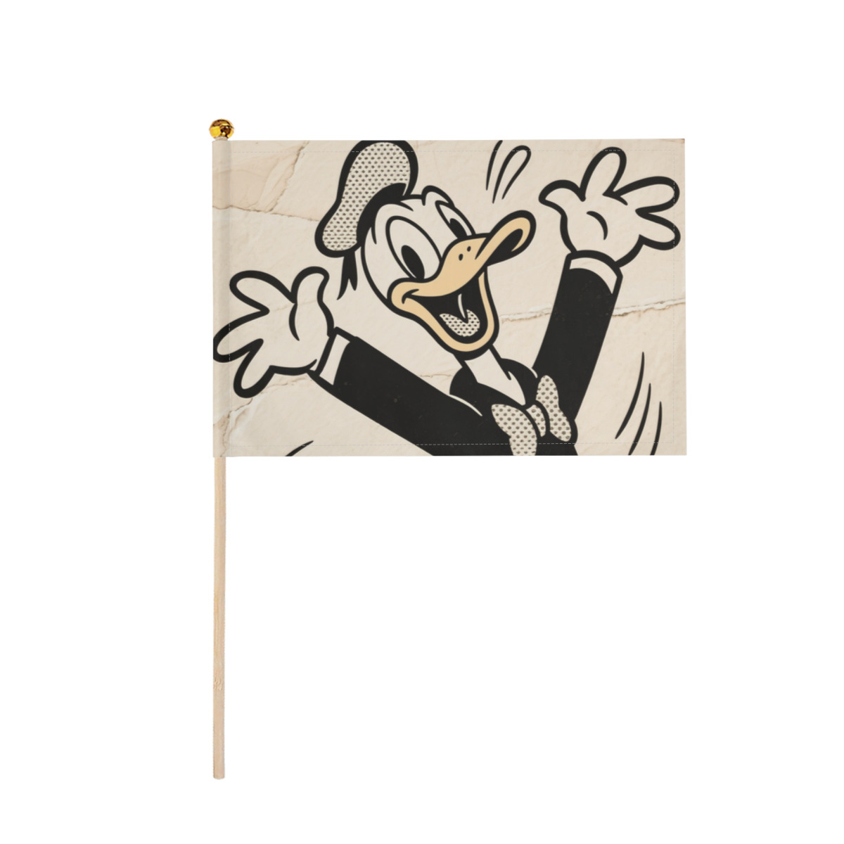 Donald Duck Double-Sided Polyester Hand Flag - For Events and Cheering ...