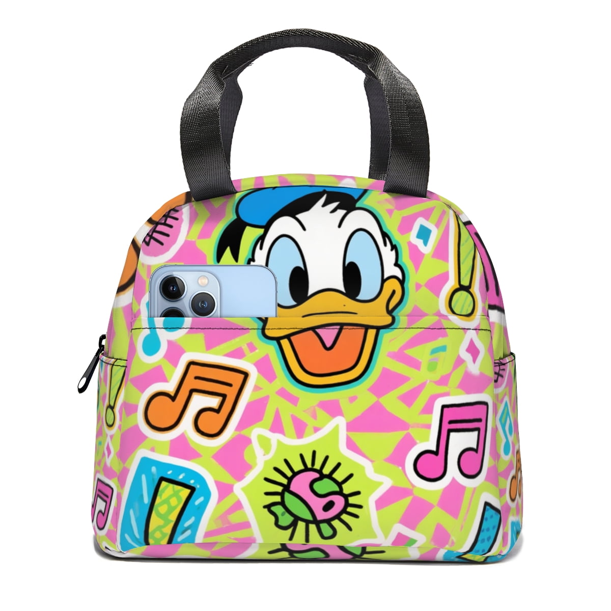 Donald Duck Insulated Lunch Box Unisex Reusable Lunch Box Portable ...