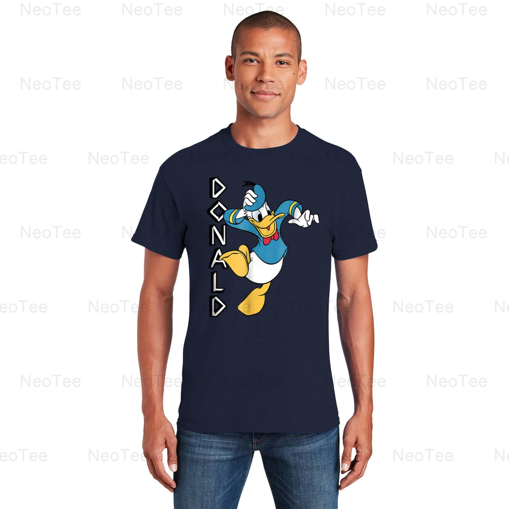 Donald Duck Jumping Clic Cartoon Character Animated Quacking T-Shirt ...