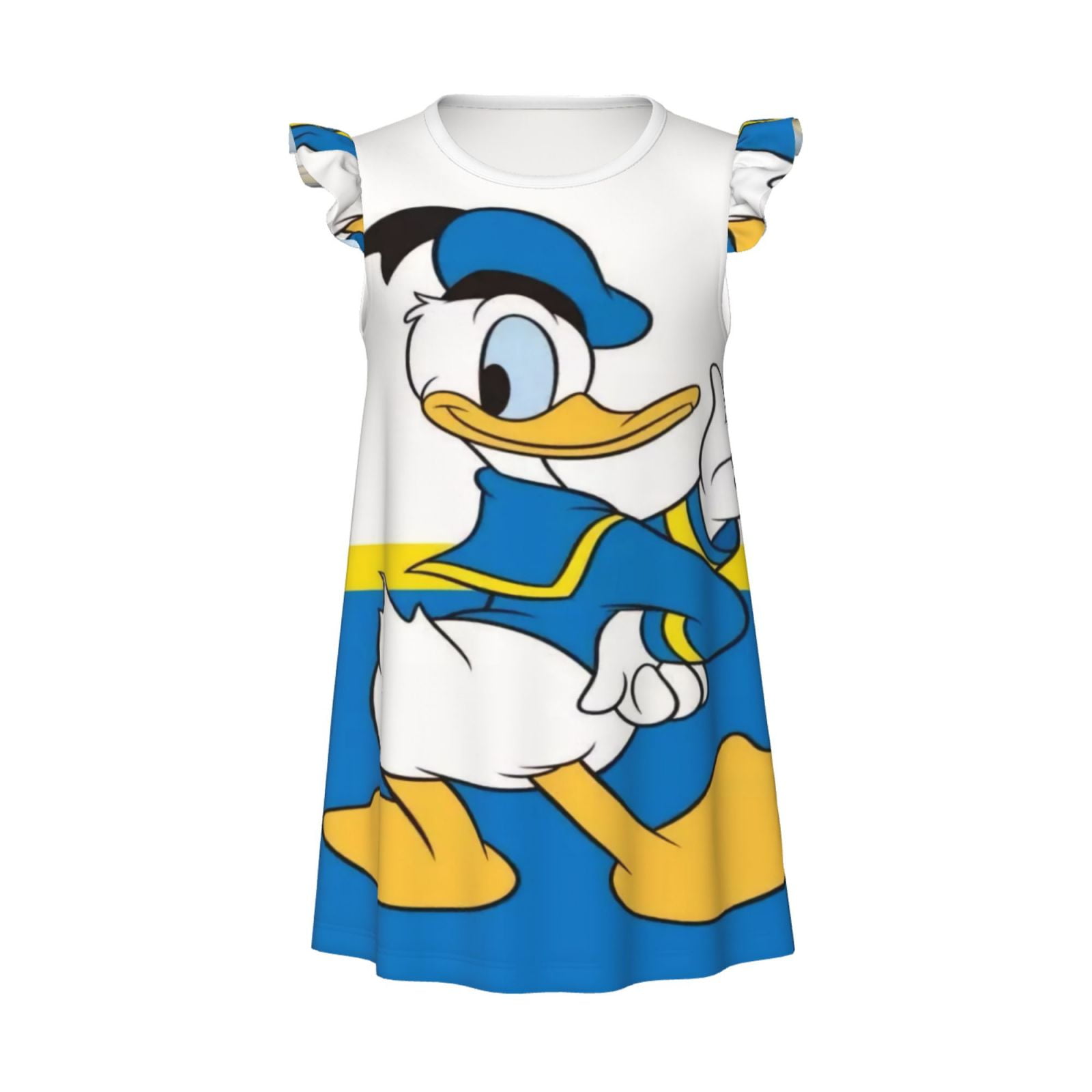 Donald Duck Little Girls Nightgowns Soft Flutter Sleeve Night Dress ...