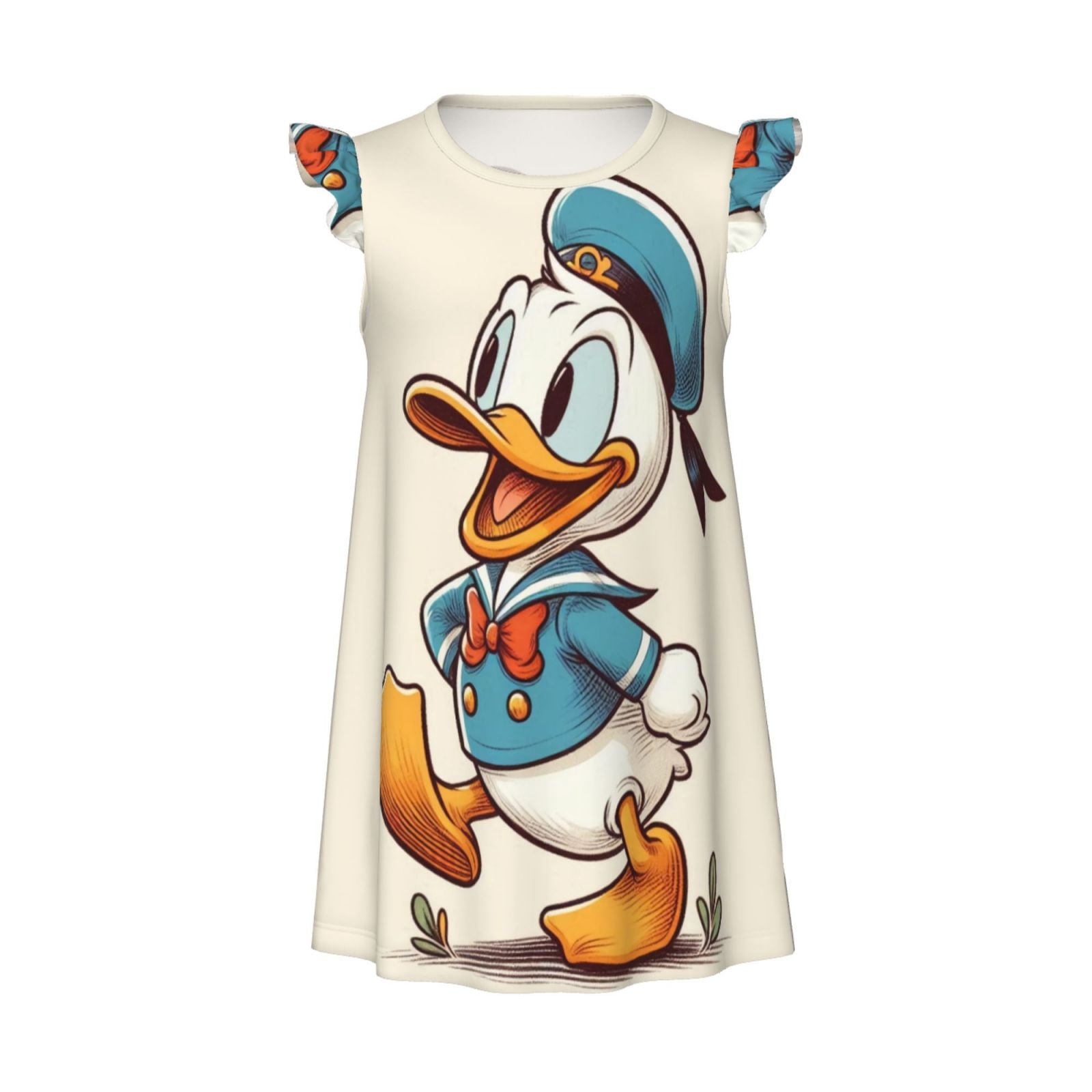 Donald Duck Little Girls Nightgowns Soft Flutter Sleeve Night Dress ...