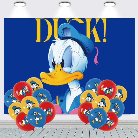 Donald Duck Little Kingdom Party Decorations Backdrop Banner Balloons ...