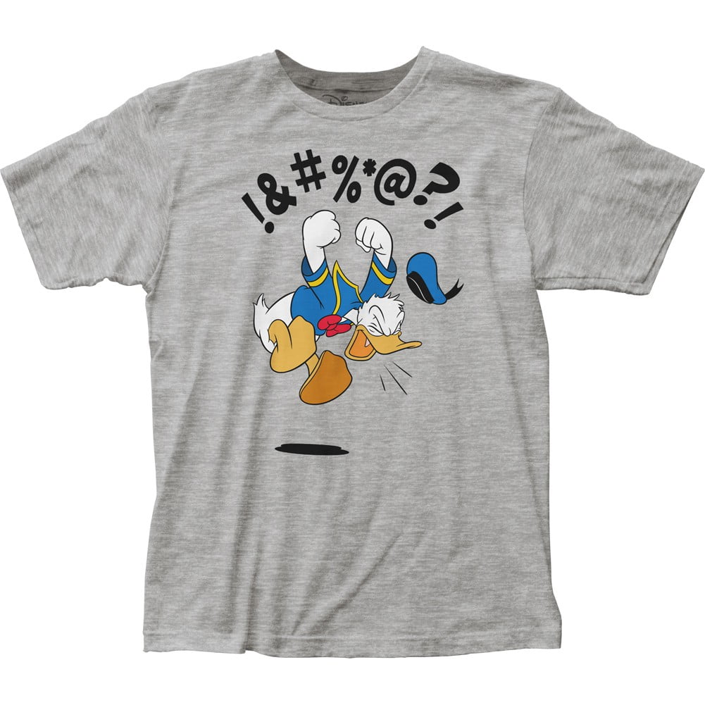 Donald Duck Men's Grey Swearing T-Shirt-Small - Walmart.com
