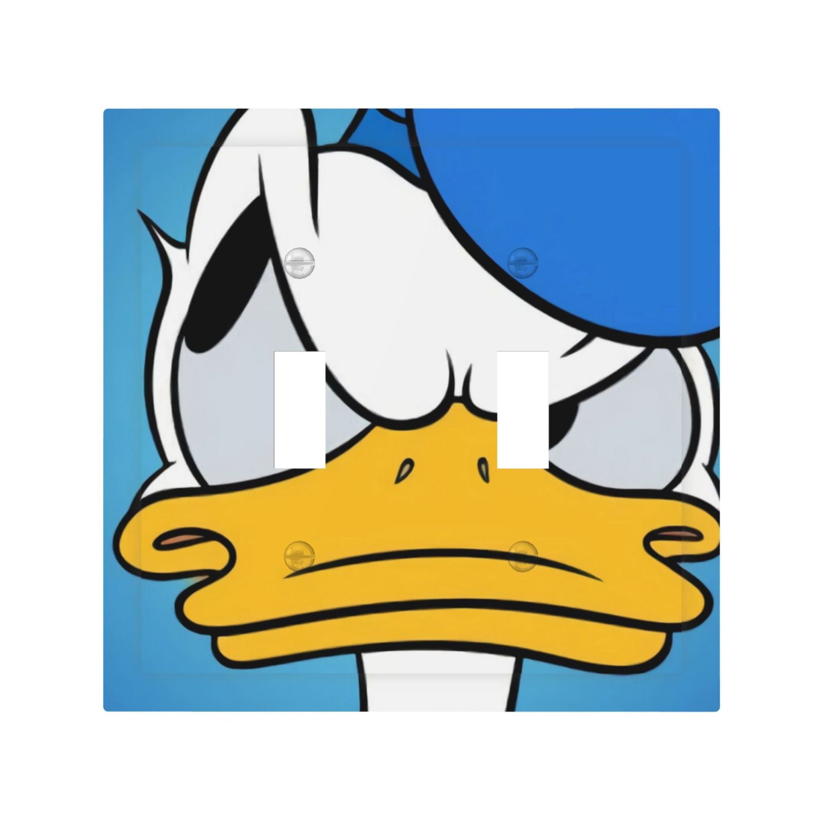 Donald Duck Modern Two-Way Toggle Switch Panel，Made Of Pc，Dustproof, Heat-Resistant, Fade ...
