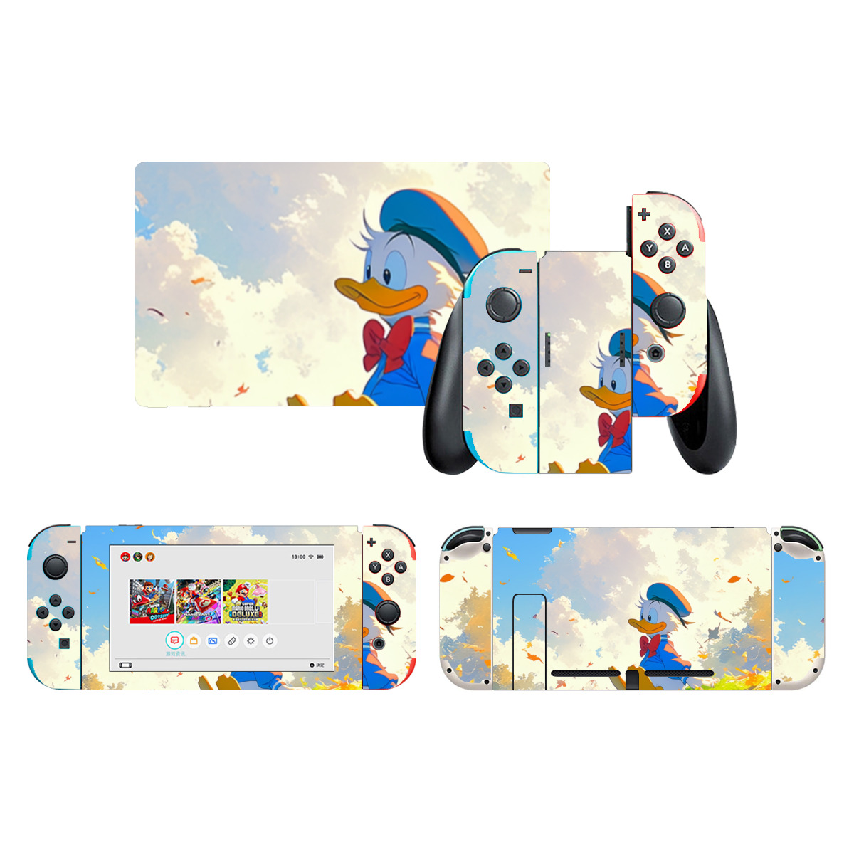 Donald Duck Nintendo Switch Skin Stickers, Full Skin Protection Film ...
