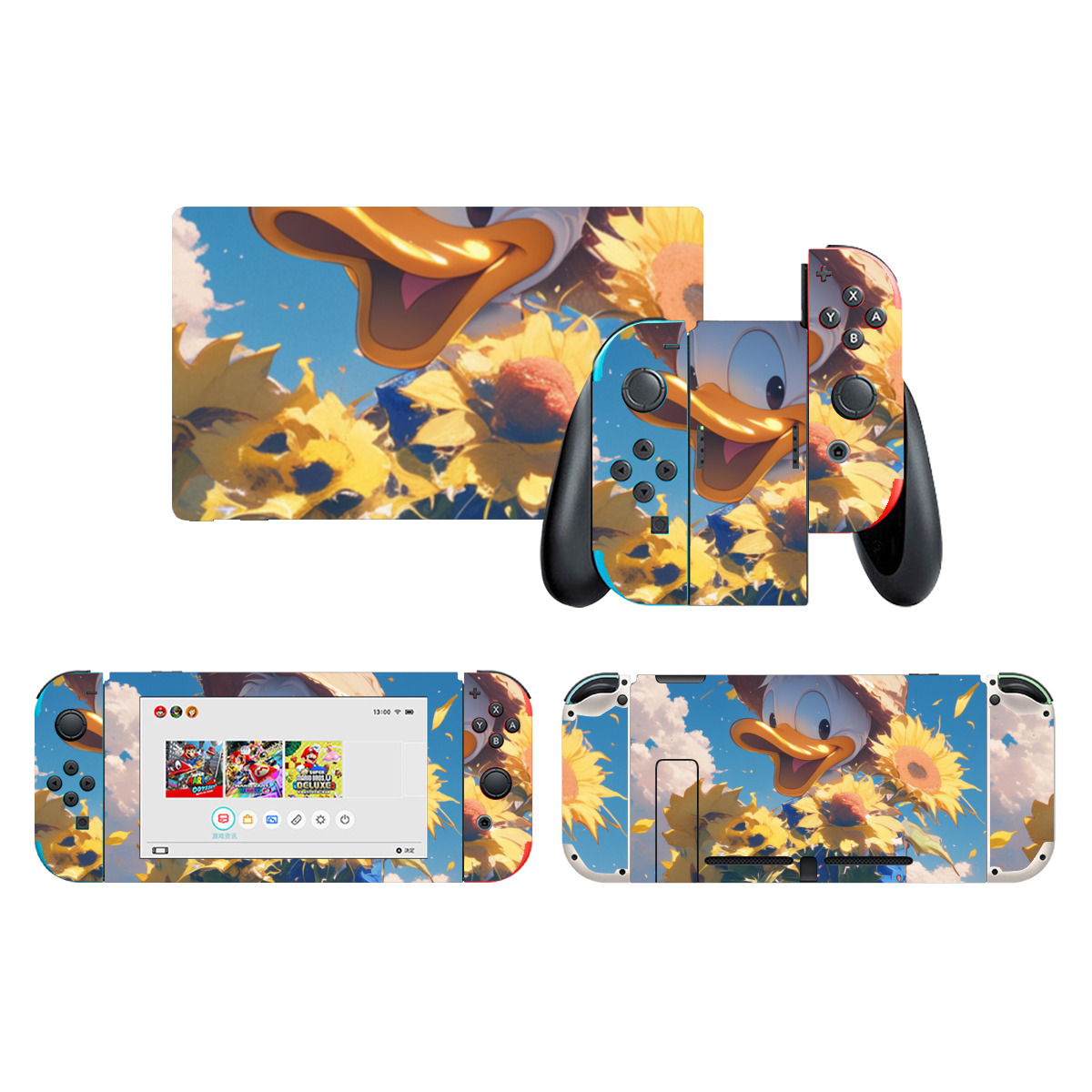 Donald Duck Nintendo Switch Skin Stickers, Full Skin Protection Film ...