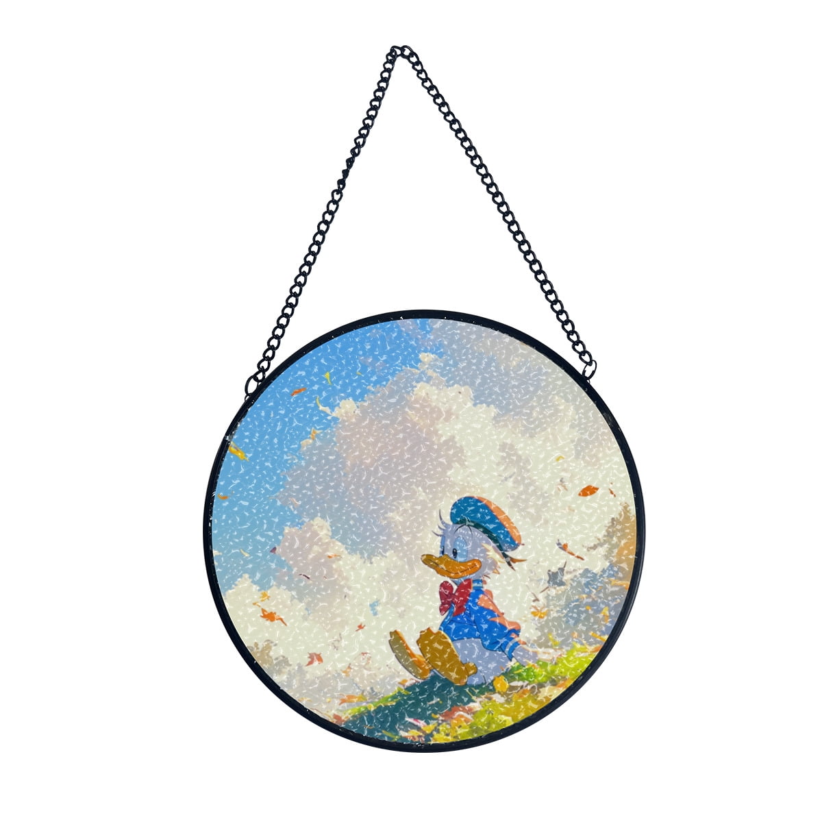 Donald Duck Painted Glass Pendant - Artistic Decor and Gift for All ...