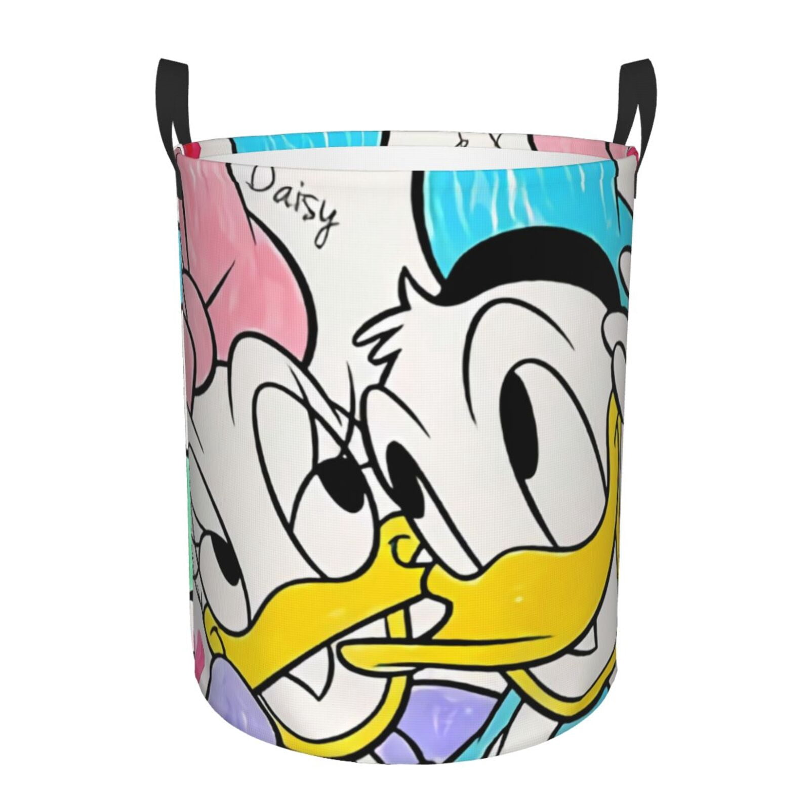 Donald Duck Round Single Layer Dirty Laundry Basket ,Wear-Resistant ...
