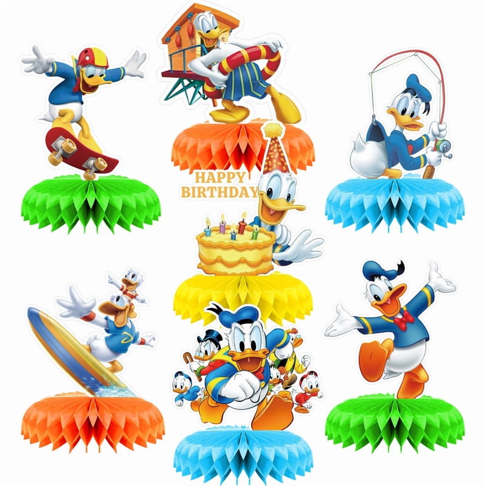 Donald Duck Sailor Duck Honeycomb Centerpieces Table Toppers Backdrop ...