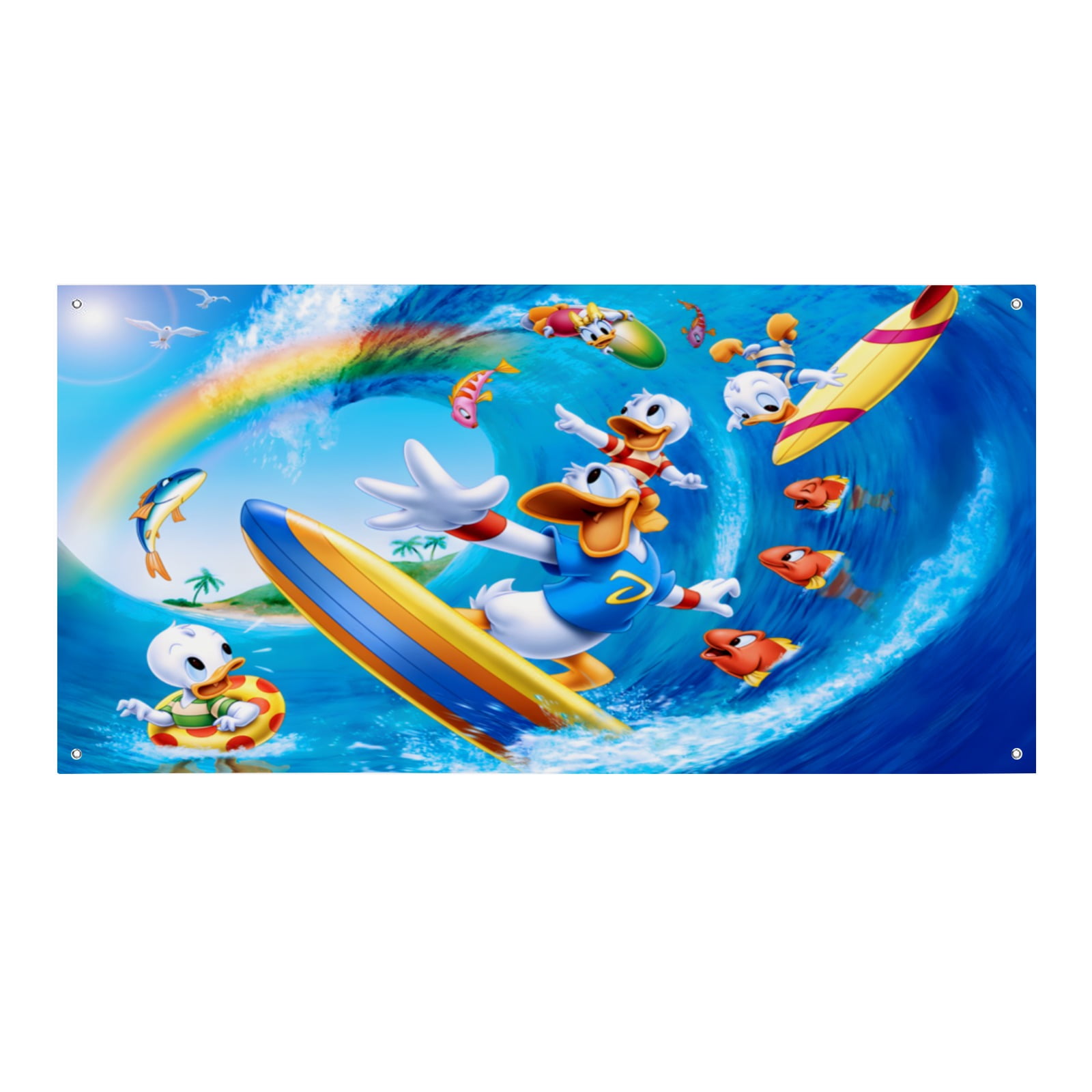 Donald Duck Sailor Duck-Theme Backdrops Banner Birthday Party Decor ...