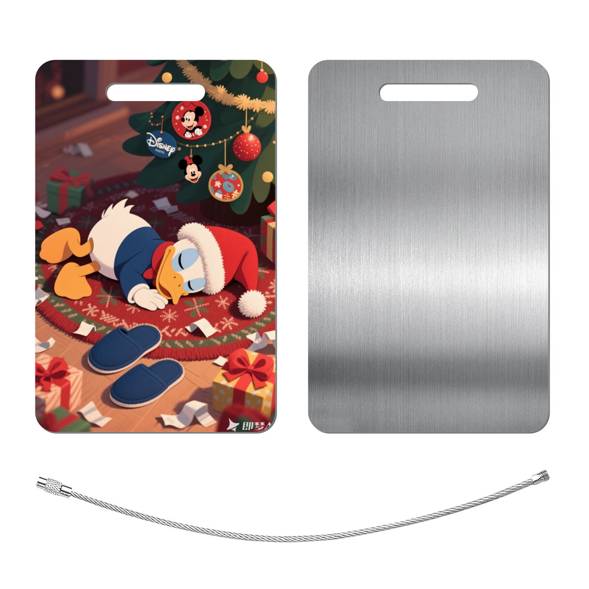 Donald Duck Stainless steel luggage tag (double-sided printing）Travel ...
