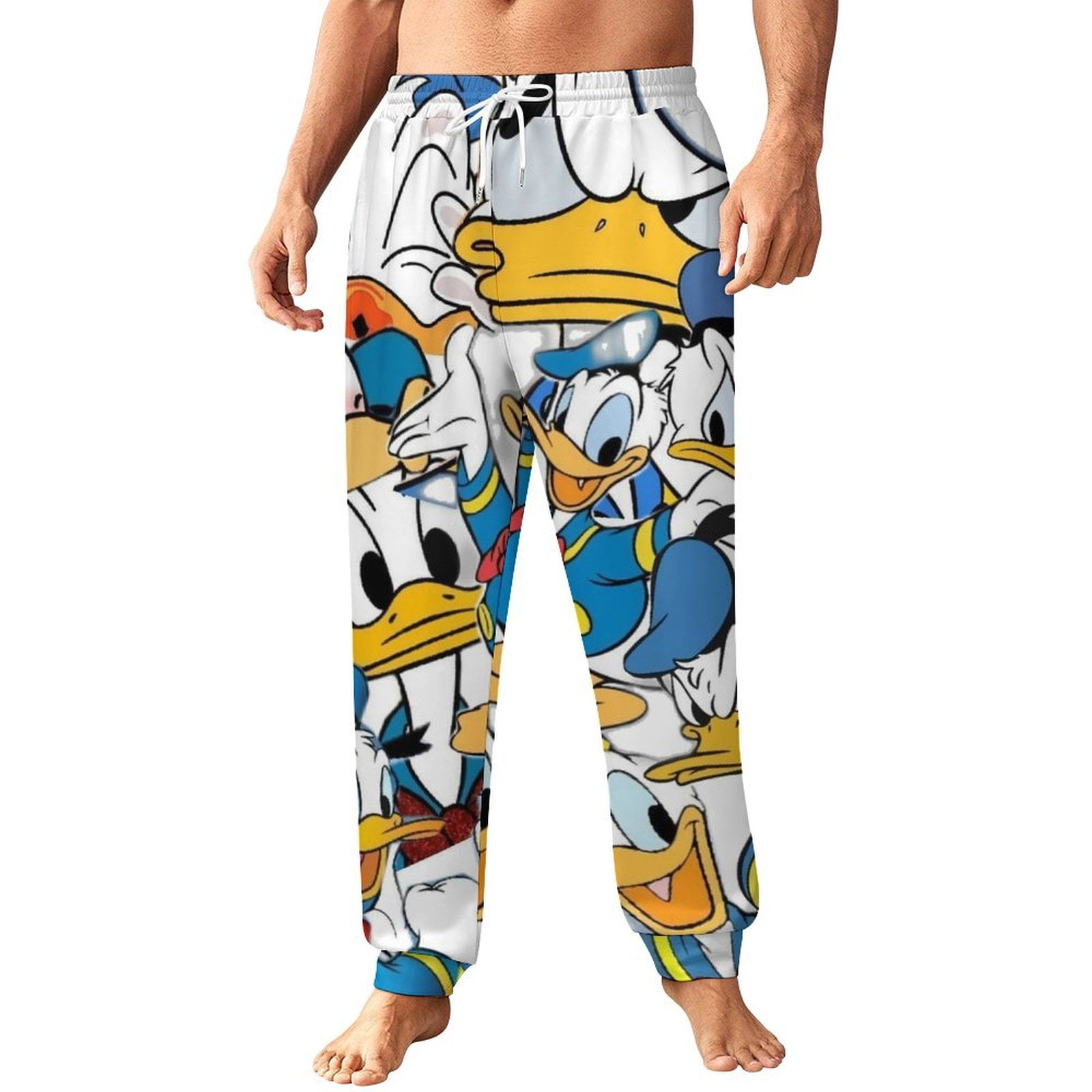 Donald Duck Sweatpants for Men Women, Funny Print Drawstring Jogger ...
