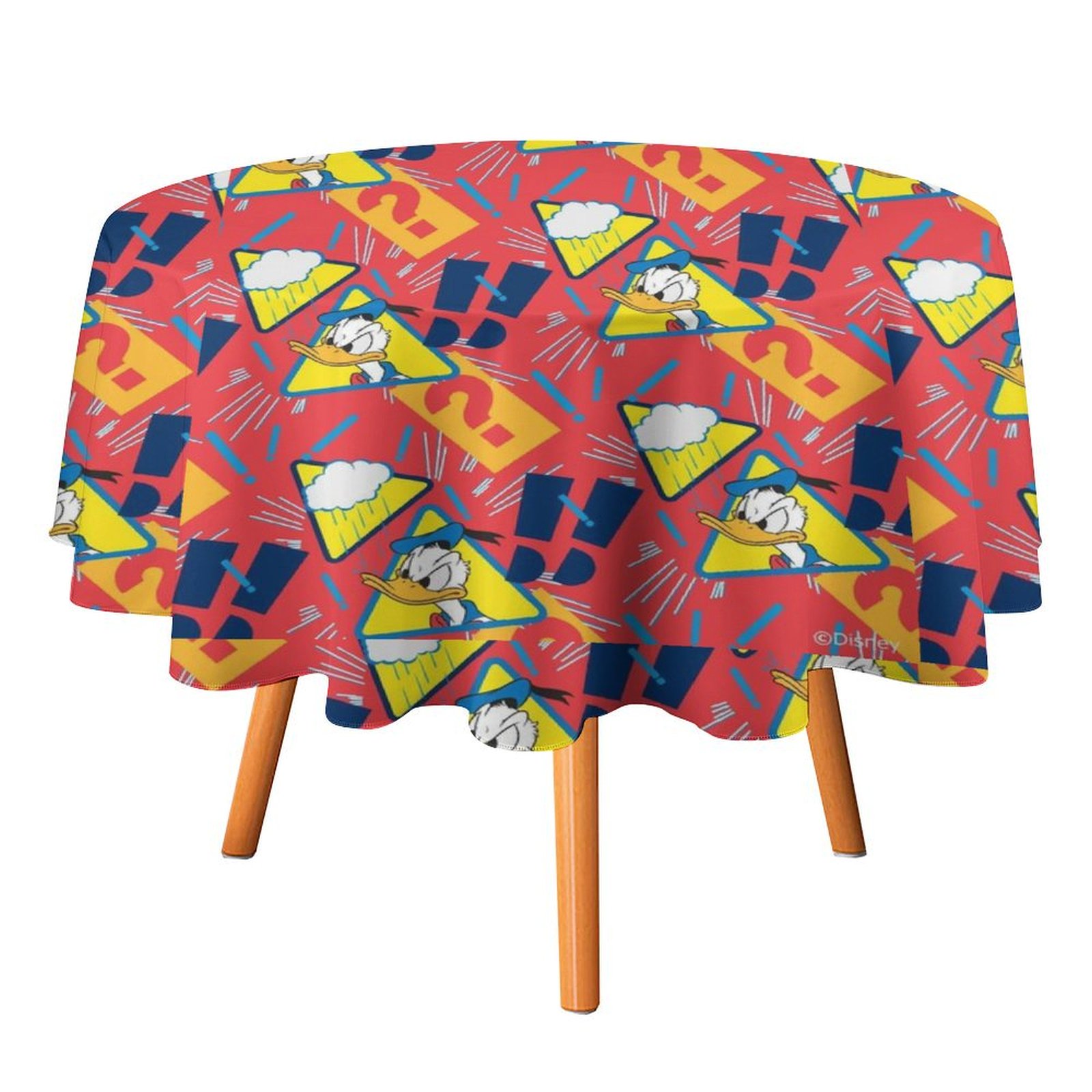 Donald Duck Table Cloth Round Tablecloth Polyester Table Circular Table ...