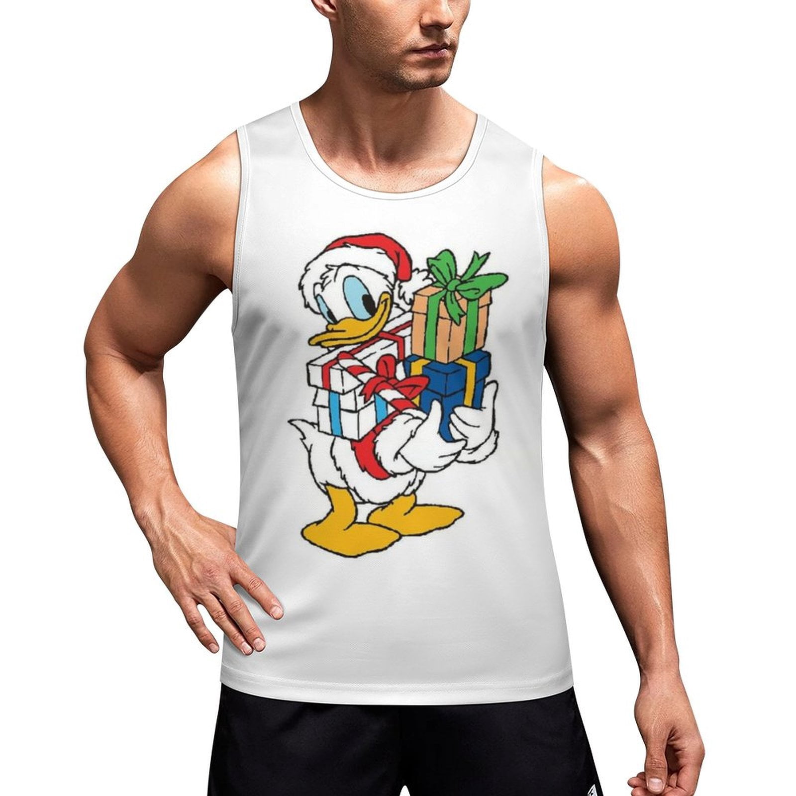 Donald Duck Tank Tops Men Summer Retro Surfin' Tank Top Sleeveless ...