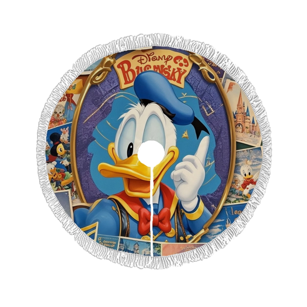Donald Duck Tassel Christmas Tree Skirt Festive Decor for Holidays ...