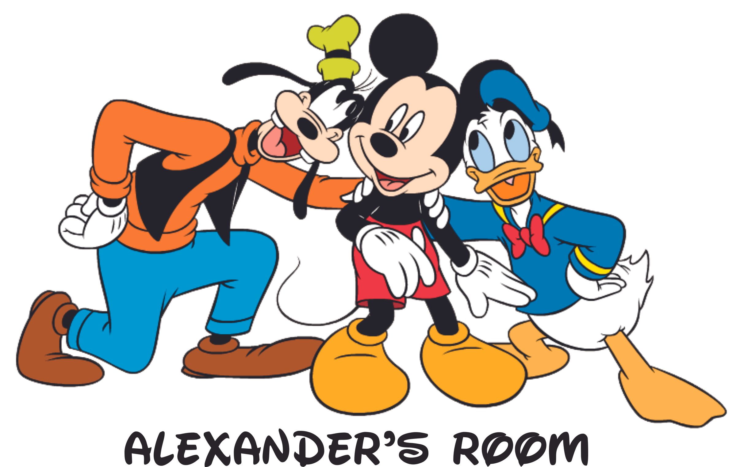 Donald Goofy Friends Cartoon Customized Wall Decal - Custom Vinyl Wall ...