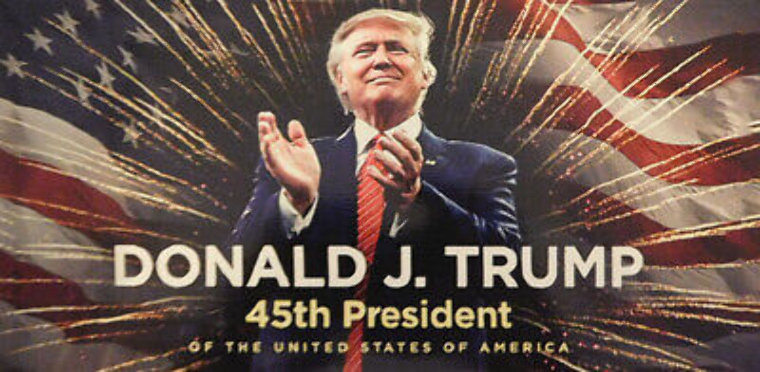 Donald J. Trump 45th President of the USA Stars Stripes Decal Bumper ...