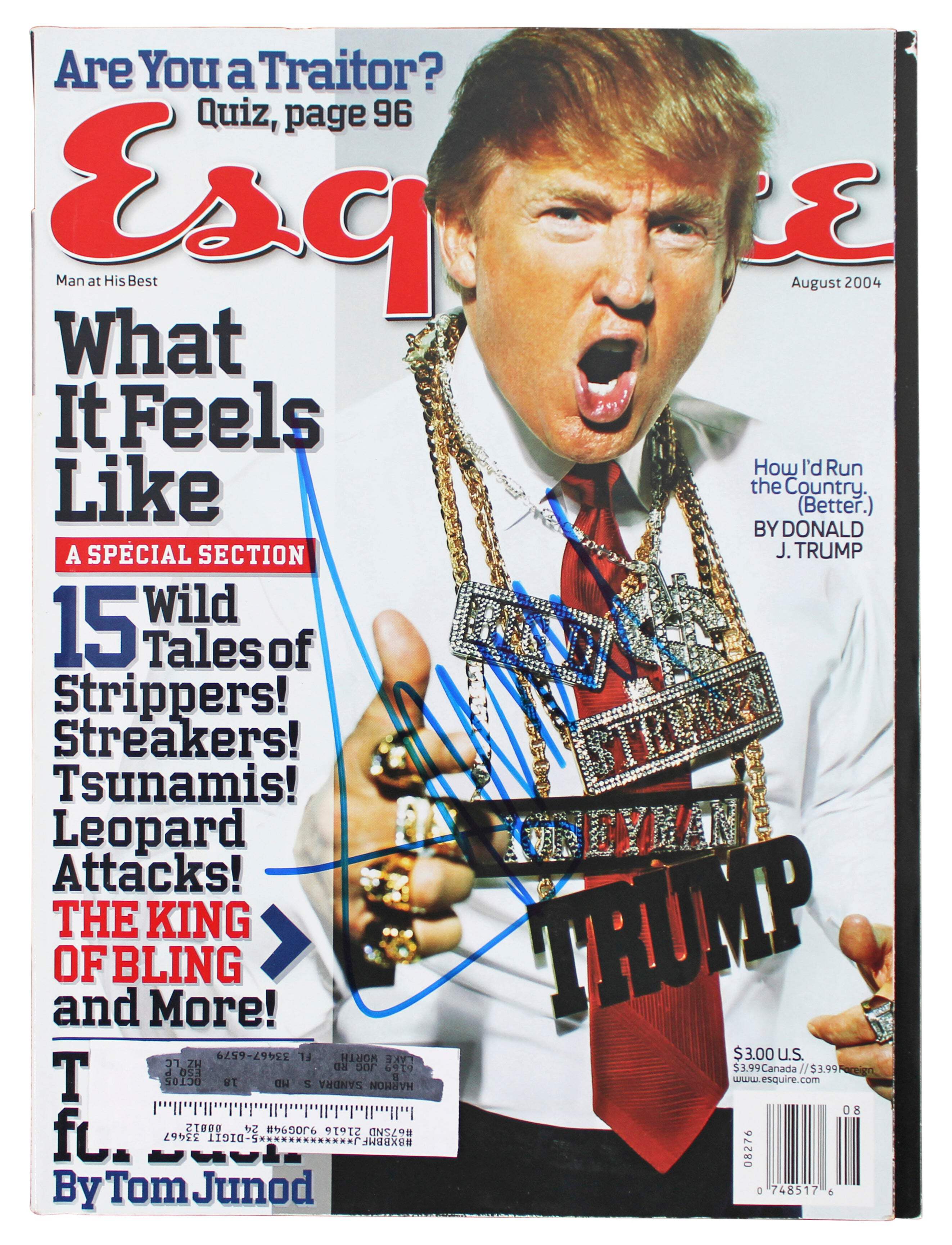 Donald J. Trump Authentic Signed 2004 Esquire Magazine Autographed JSA ...