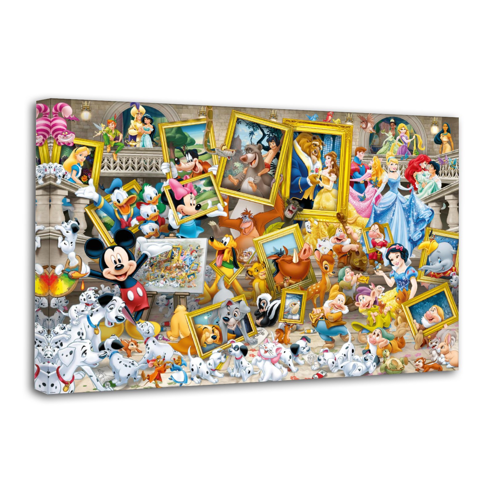 Donald Mickeys Snow,White And The Seven Dwarfs Beauty The Beast Canvas ...