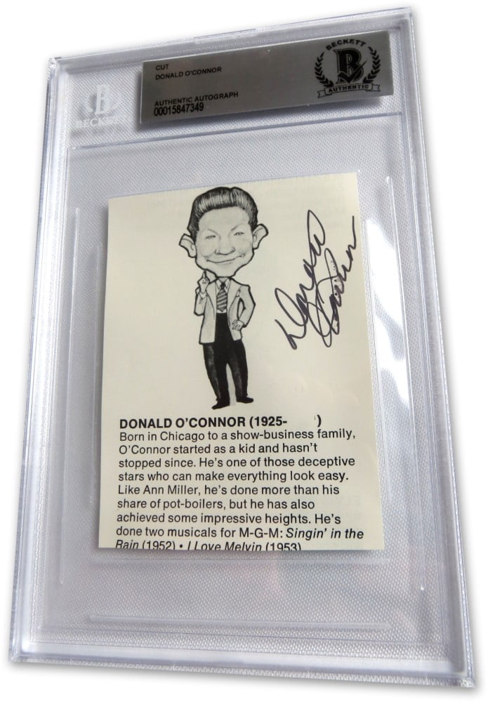 Donald O'Connor Signed Autographed Cut Signature Singin' In the Rain ...