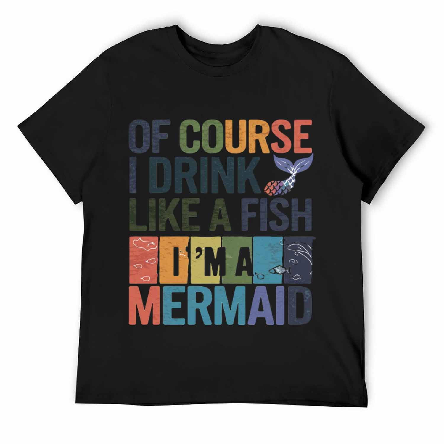Donald Of course I drink like a fish, I'm a mermaid American Flag Shirt ...