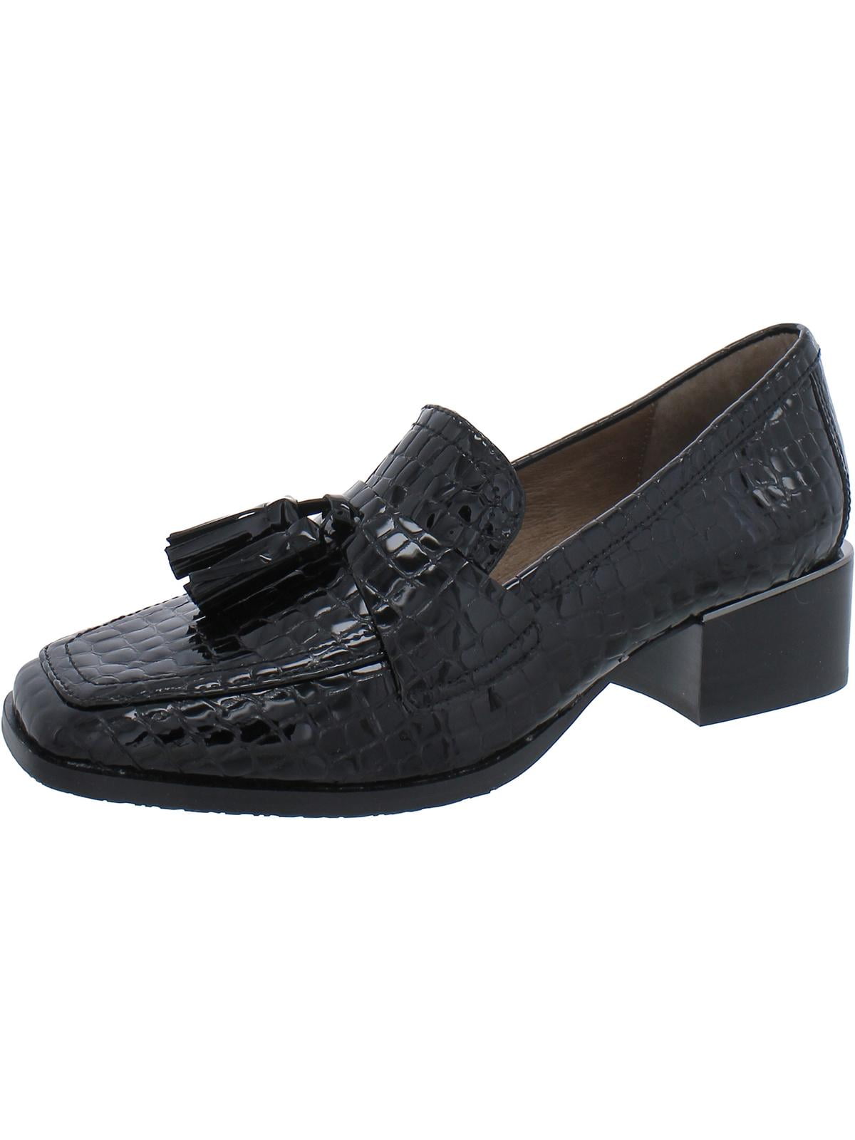 Donald J. Pliner Womens AVI66 Embossed Patent Leather Loafers - Walmart.com