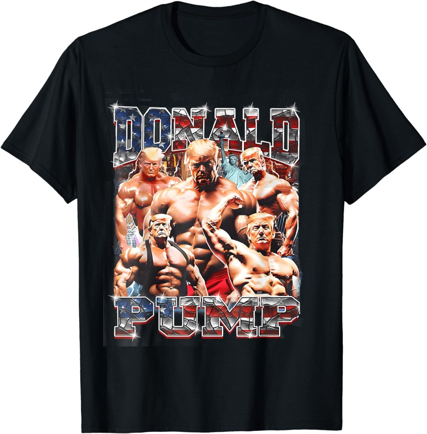 Donald Pump Trump 2024 Weight Lifting Gym Fitness T-Shirt - Walmart.com