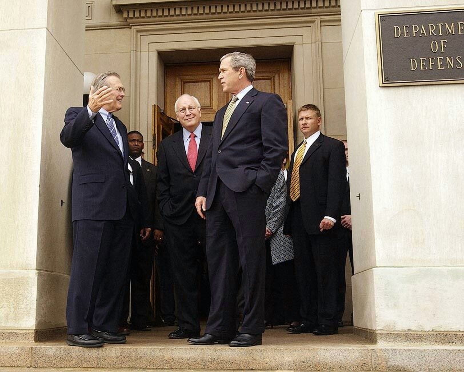 Donald Rumsfeld, George W. Bush & Cheney - 24x36 Inch Glossy Laminated Poster - Stunning Detail ...