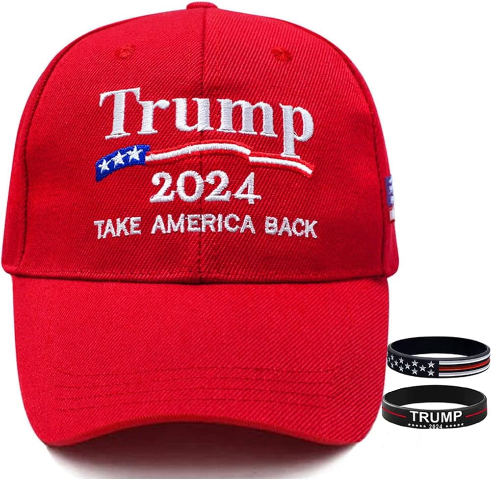 Donald Trump 2024 Baseball Cap with Two Wristbands - Make America Great ...