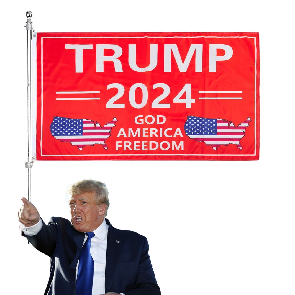 Donald Trump 2024 Flag 3x5 Foot God American Freedom Trump Merch Flag ...