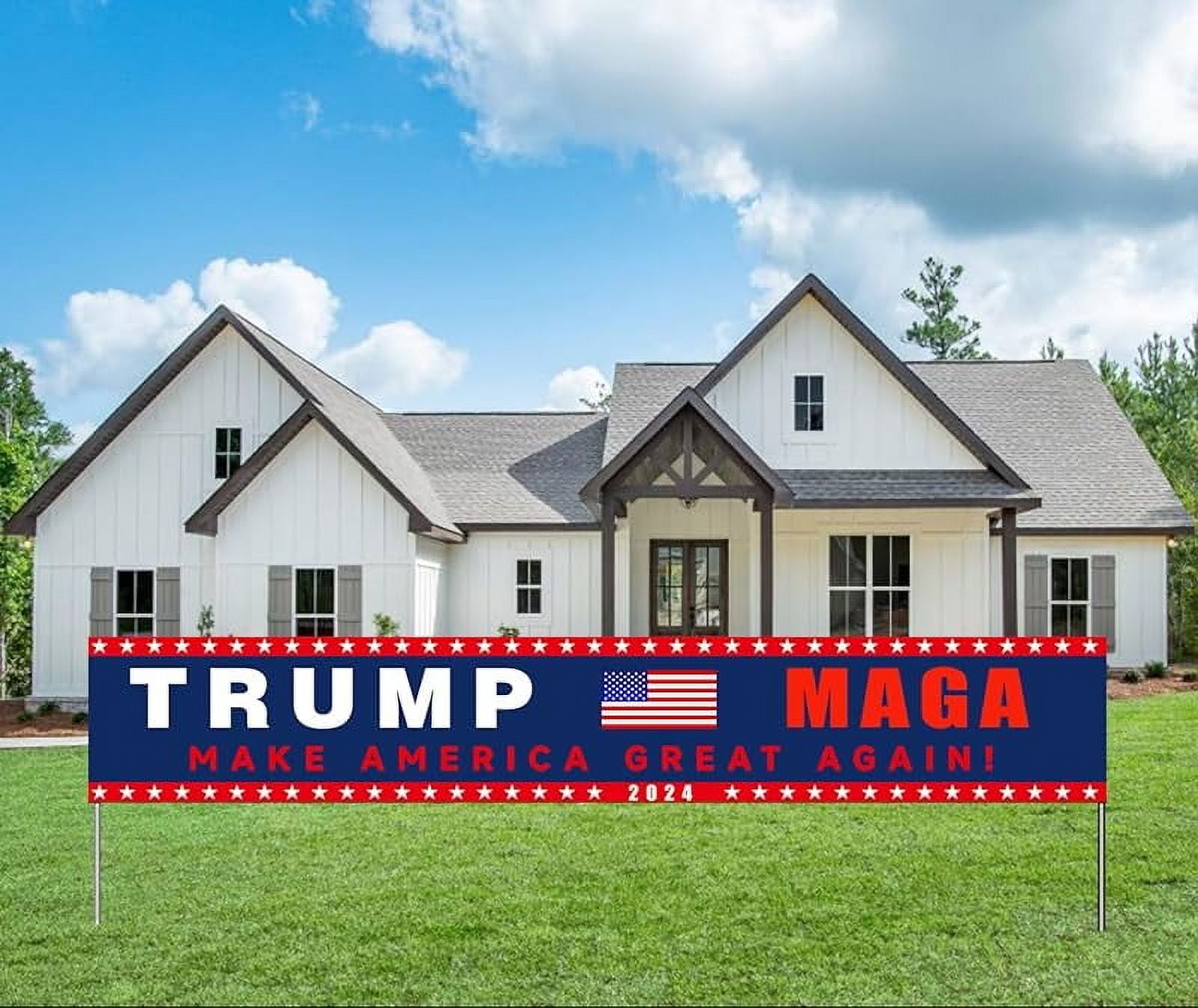 Donald Trump 2024 For President Campaign Large Banner Sign Flag with ...
