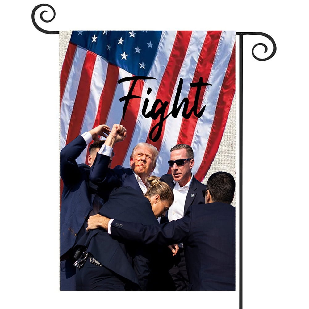 Donald Trump 2024 Garden Flag Side Coarse Linen 45 x 30cm Trump Flag Courtyard - Elevate Your ...