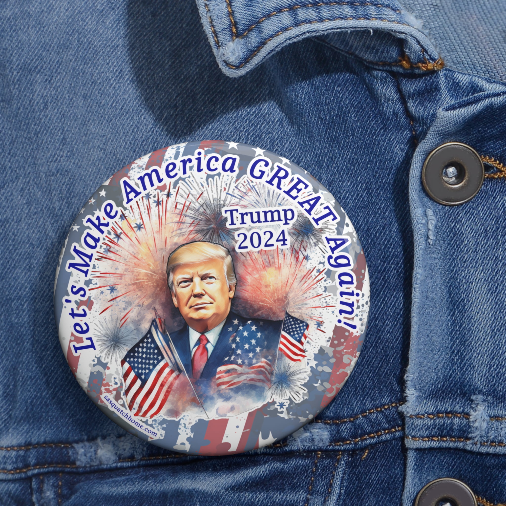 Donald Trump 2024 MAGA Pin Lapel Buttons - Walmart.com