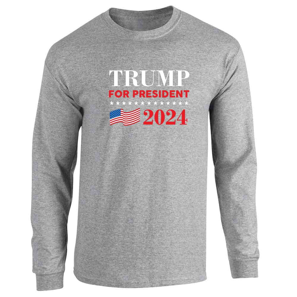 Donald Trump 2024 President Election MAGA 45 Long Sleeve - Walmart.com