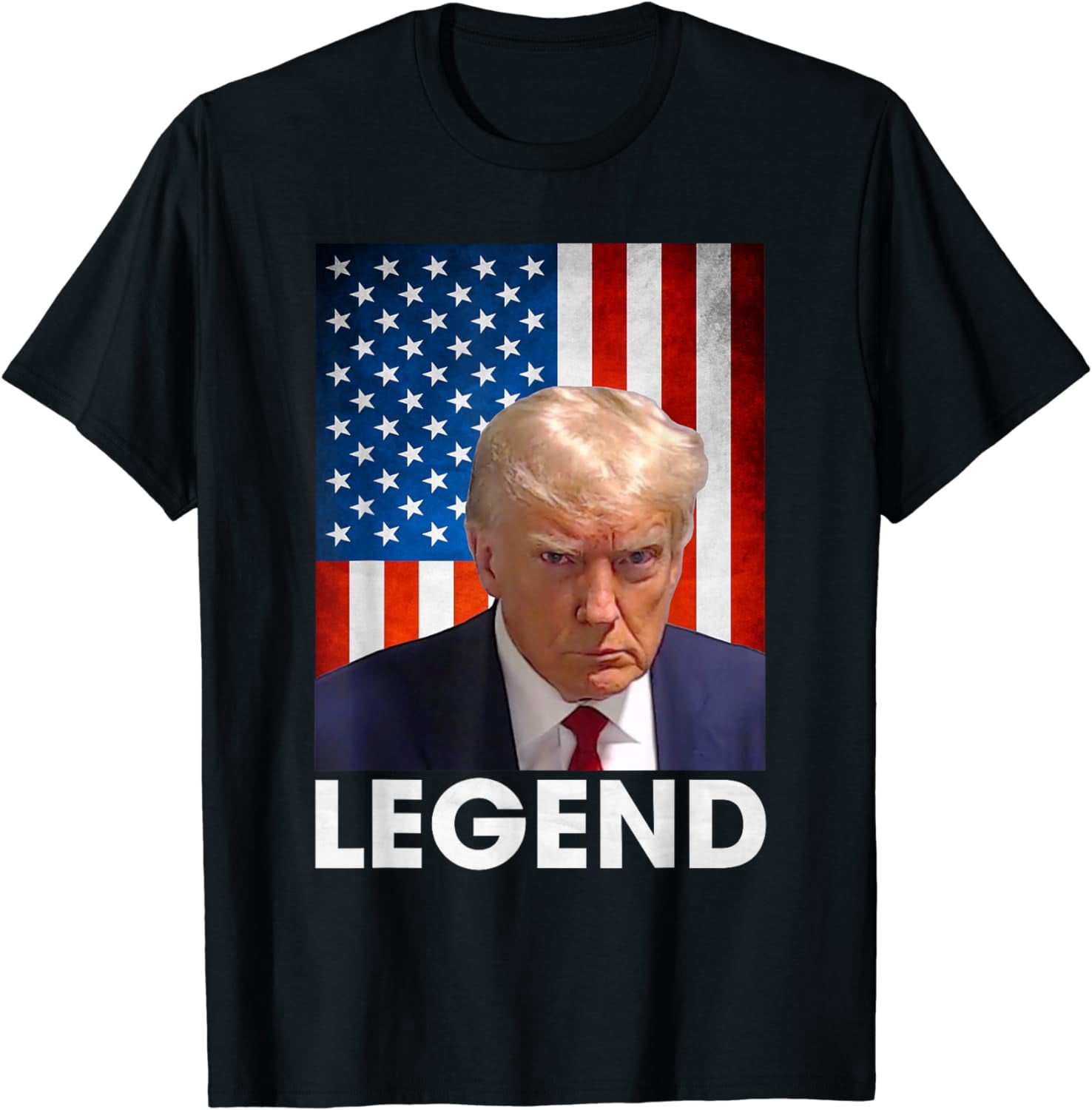 Donald Trump 2024 President Legend American Flag Cotton T-Shirt ...
