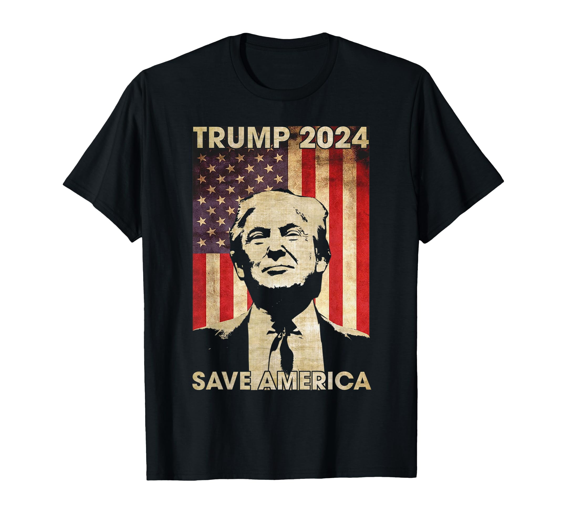 Donald Trump 2024 Save America American Flag Election Gifts T-Shirt-3XL ...