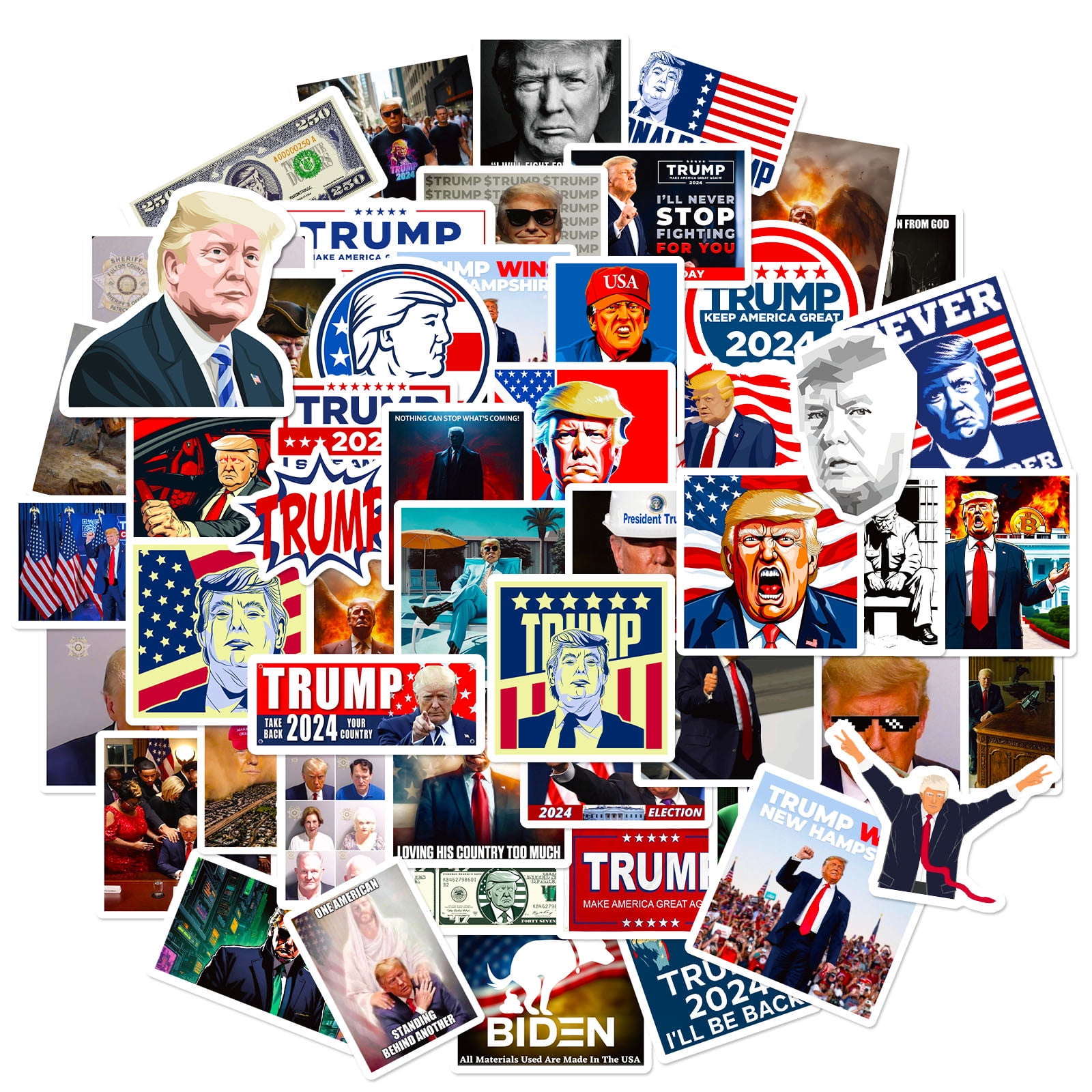Donald Trump 2024 Stickers Stickers For Laptop And Water Bottle, Cool Game Decal For Teens,Girl ...