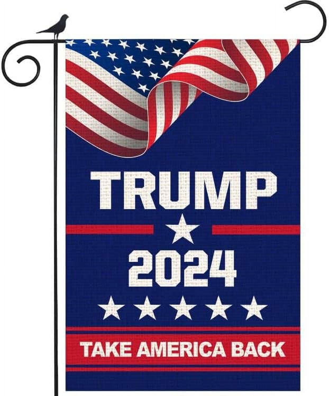 Donald Trump 2024 Take America Back Decorative Garden Flag Double Sided