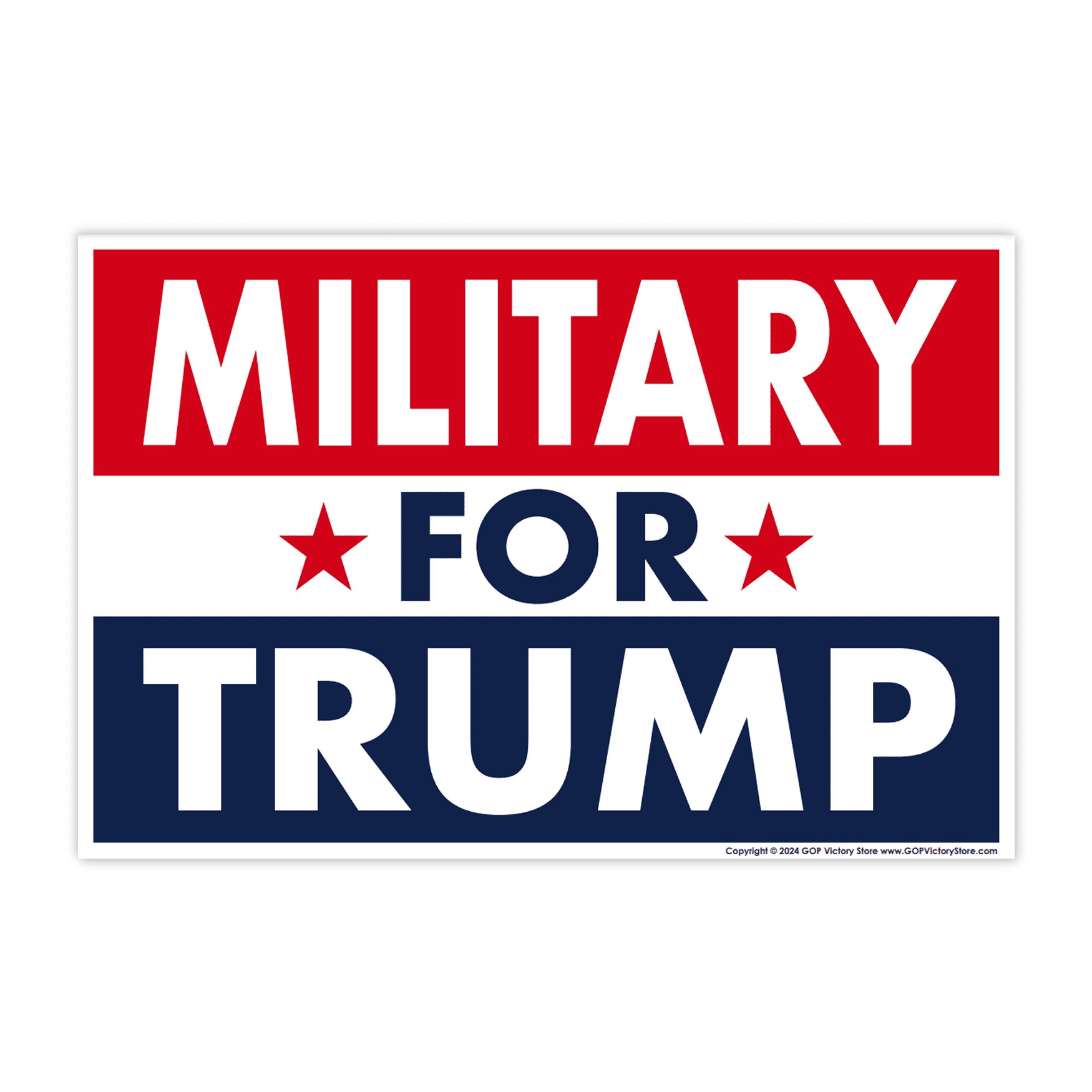 Donald Trump 2024 Yard Sign, Military For Trump, 18" x 12" Double-Sided ...