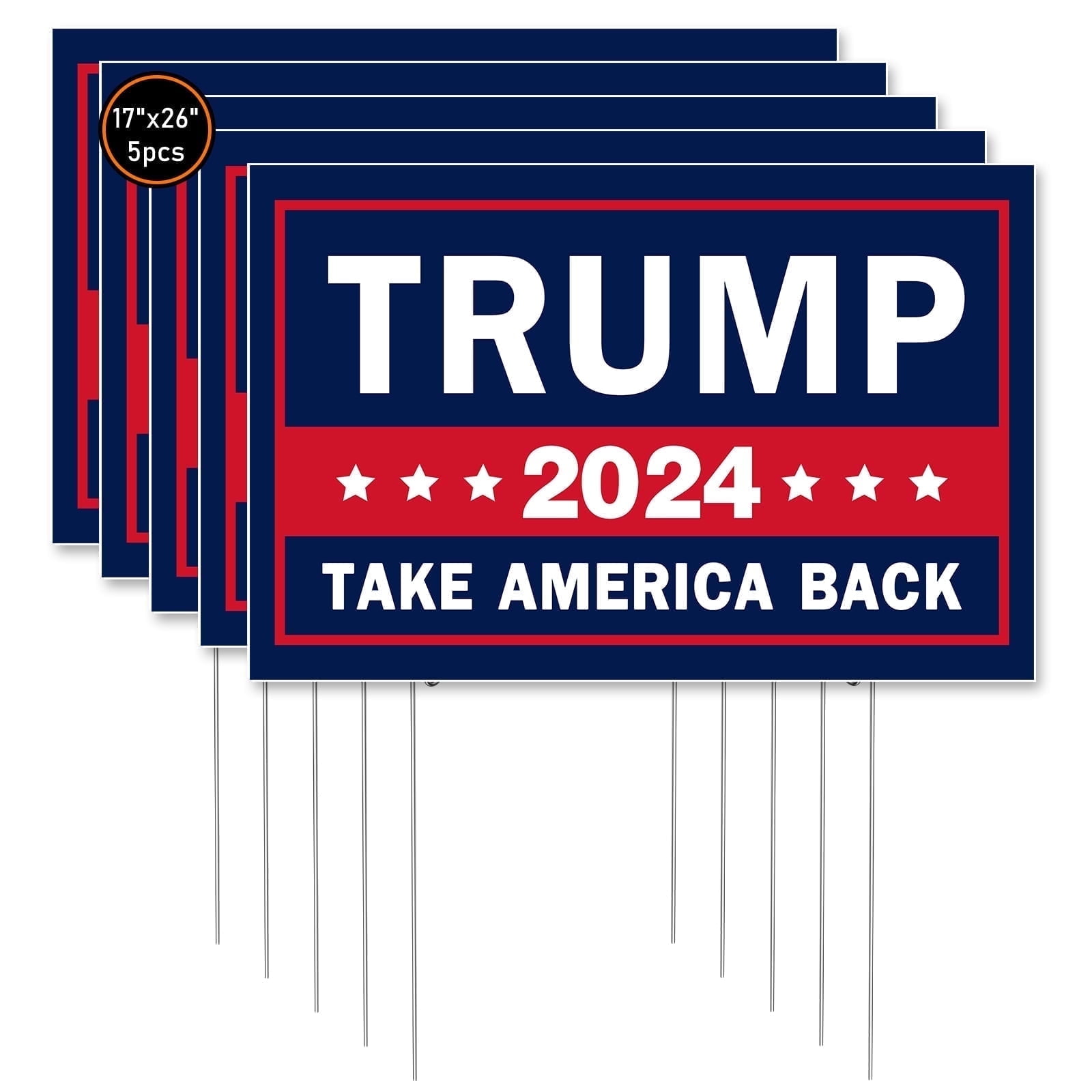 Donald Trump 2024 Yard Sign, Military Veterans For Trump, 17" x 26 ...