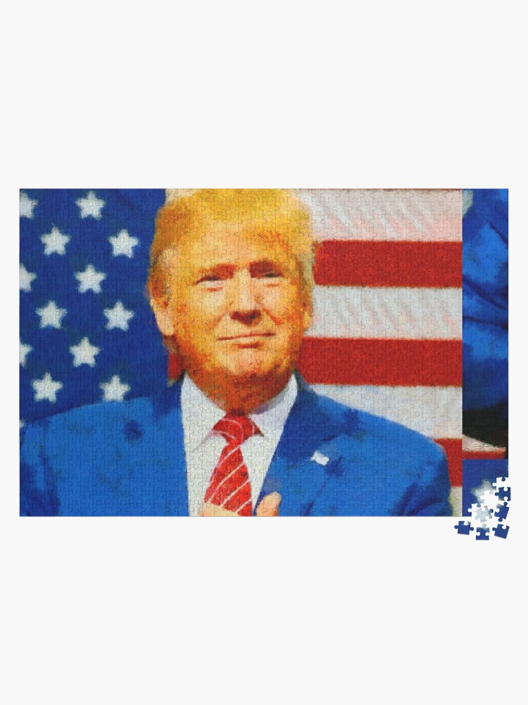 Donald Trump 45th President Of Usa Jigsaw Puzzle Funny Wooden Jigsaw ...