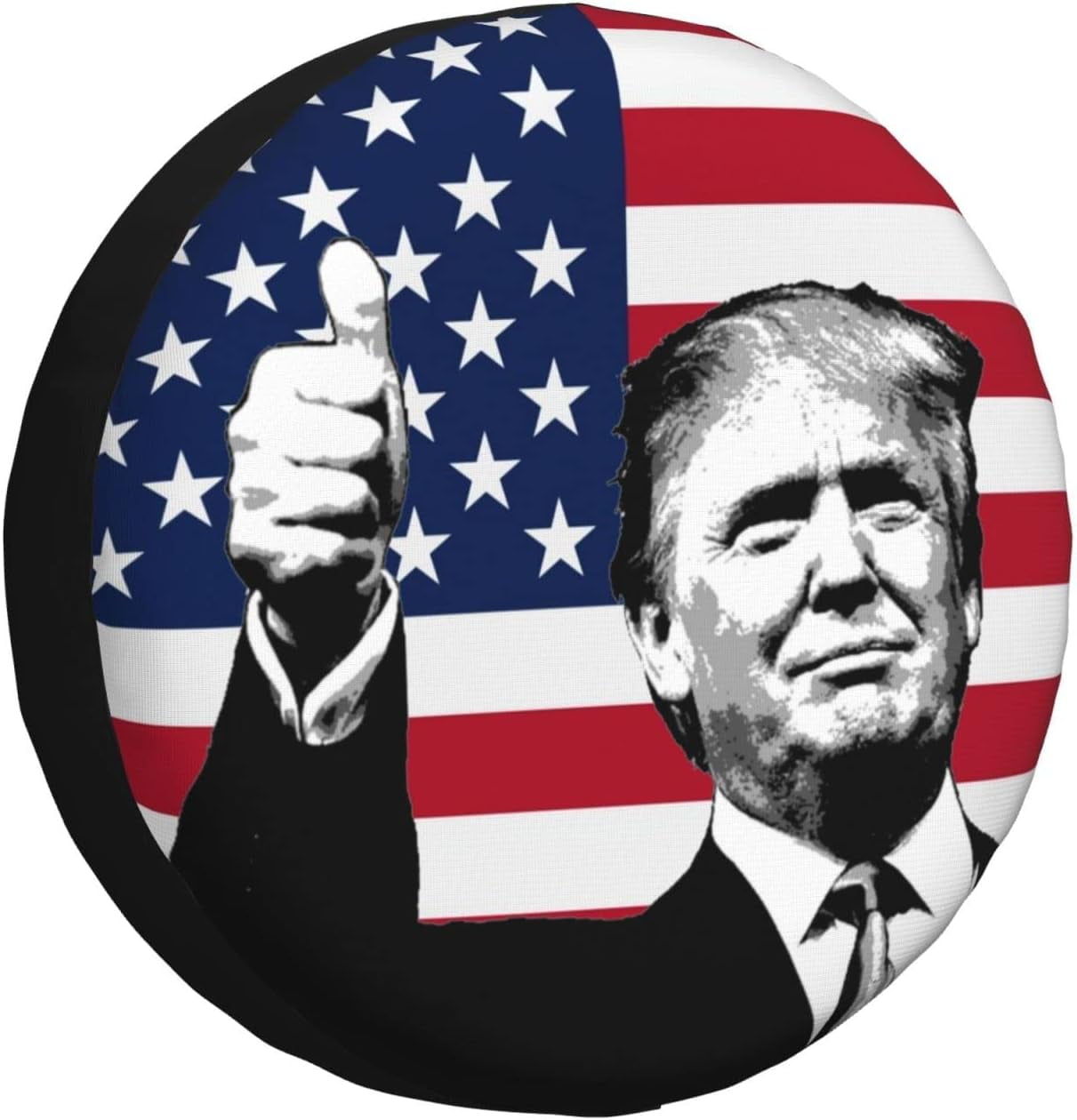 Donald-Trump American Flag Tire Cover Dust-Proof Wheel Tire Covers ...