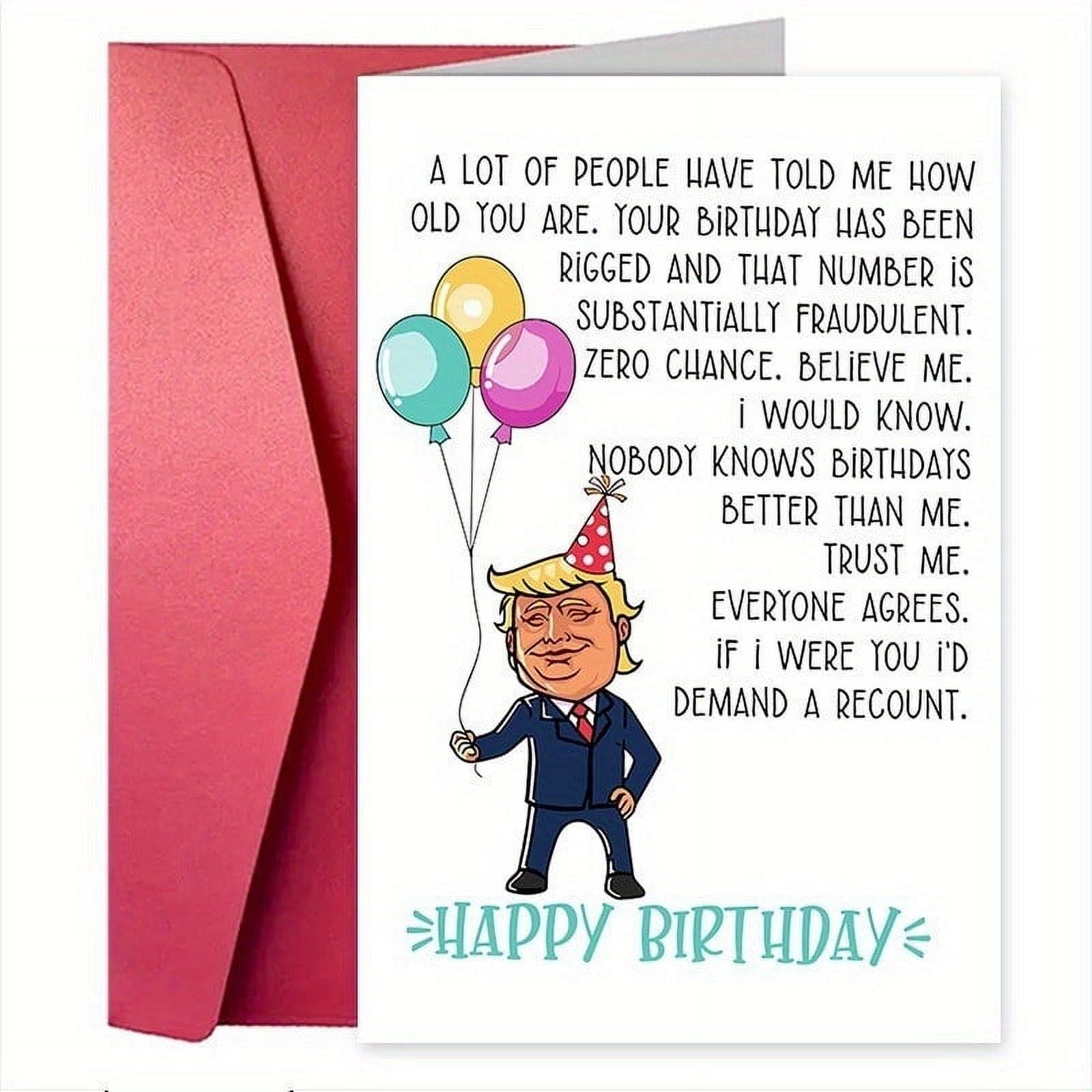 Donald Trump Birthday Card Friend And Family Birthday Blessing Card ...