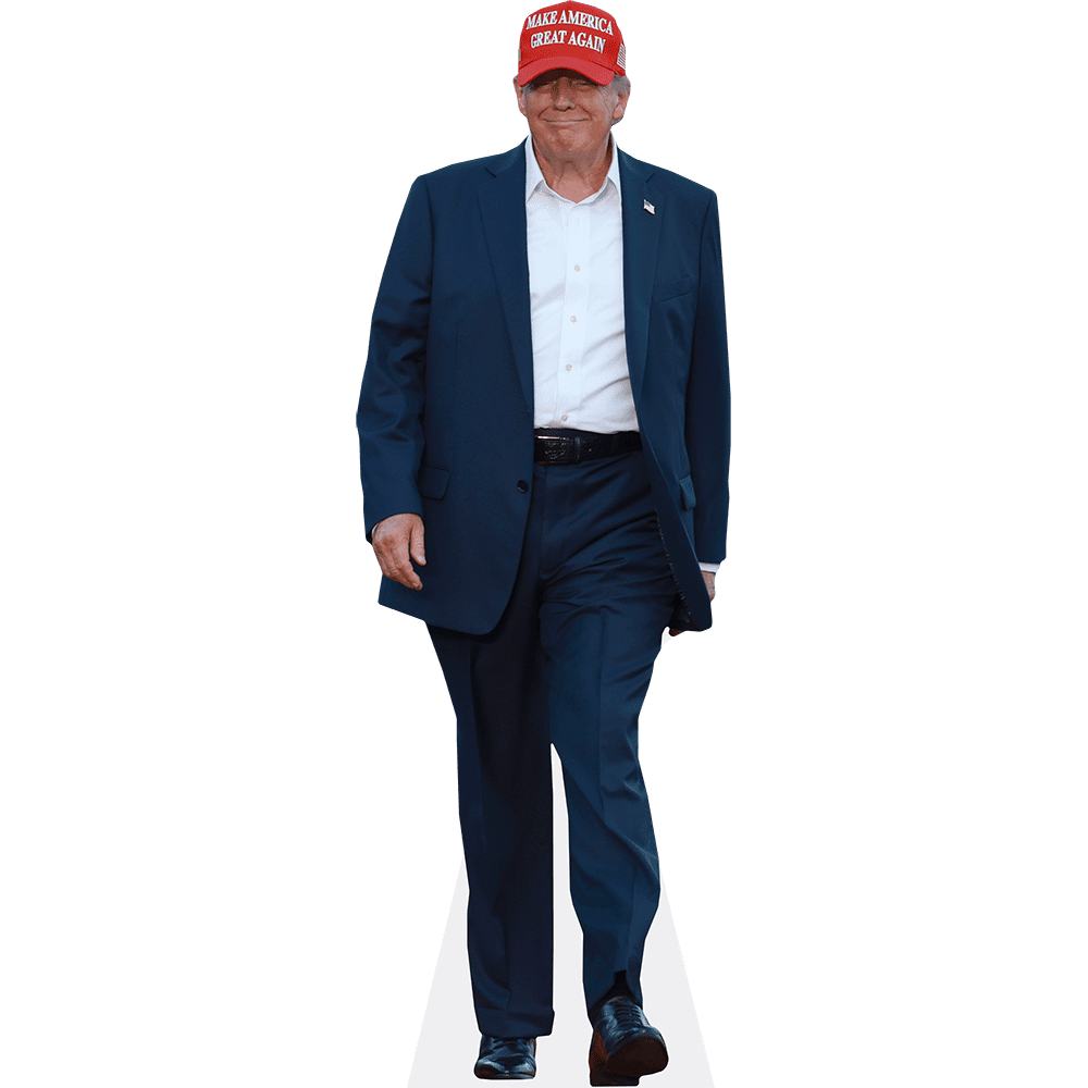 Donald Trump (Blue Suit) Mini Size Cutout. Standee. - Walmart.com