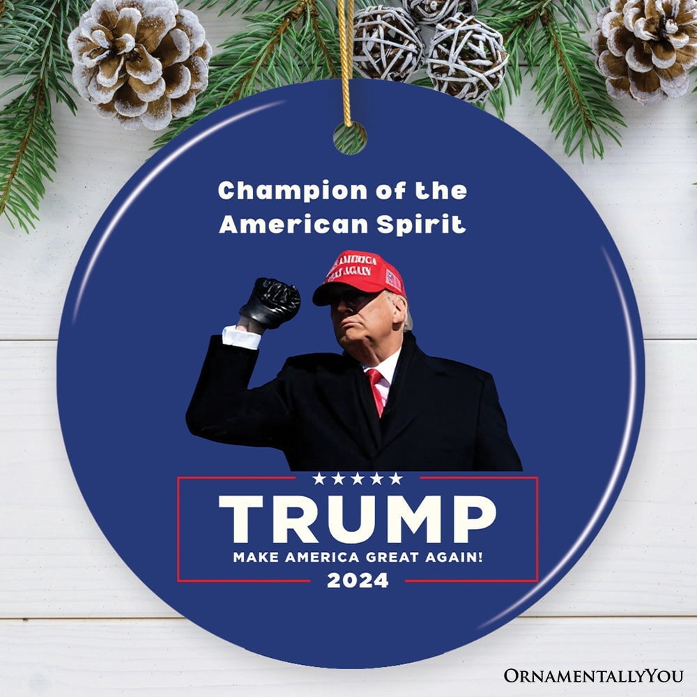 Donald Trump Champion Of The American Spirit Ceramic Ornament Gift ...