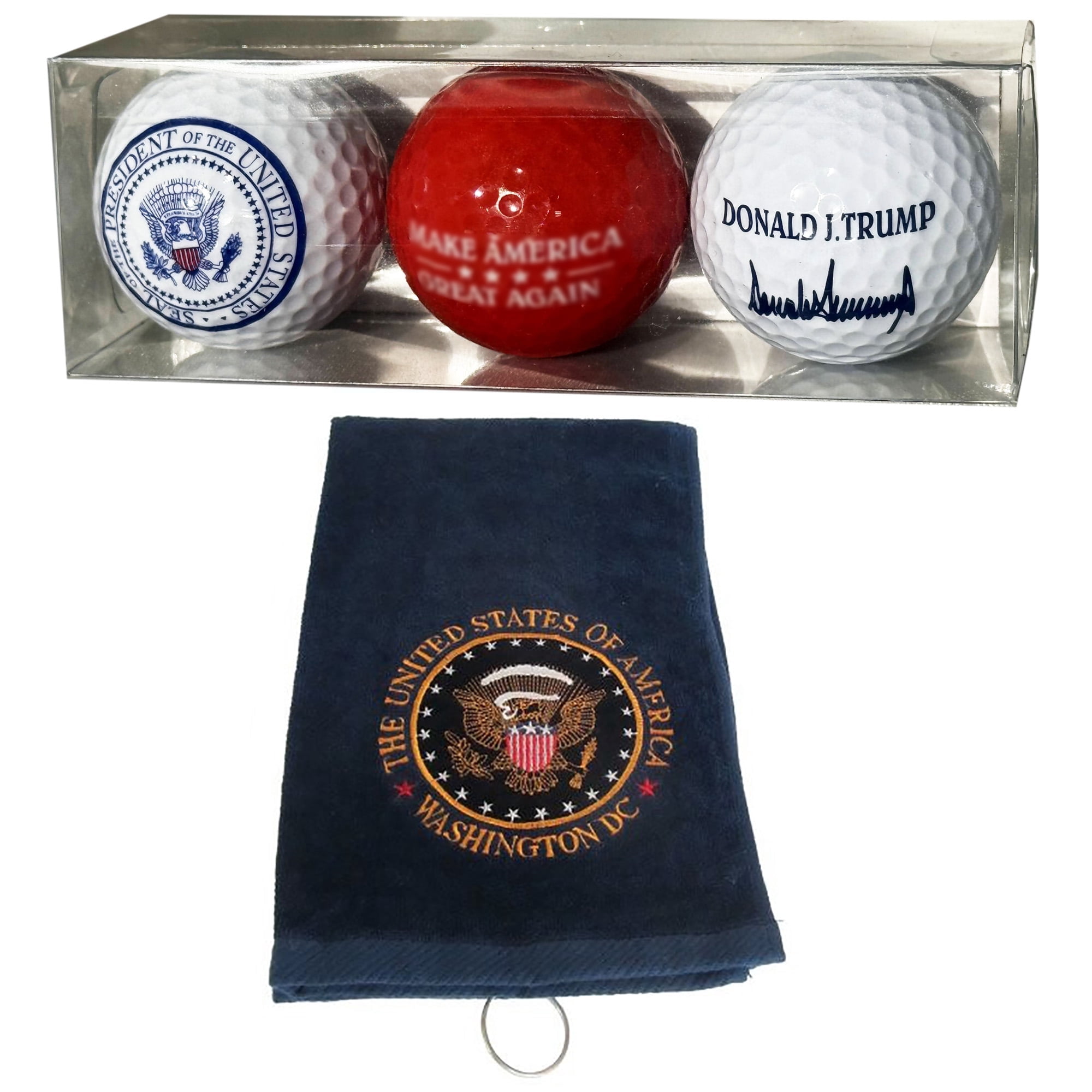 Donald Trump Commemorative Golf Ball Set and Presidential Golf Towel ...