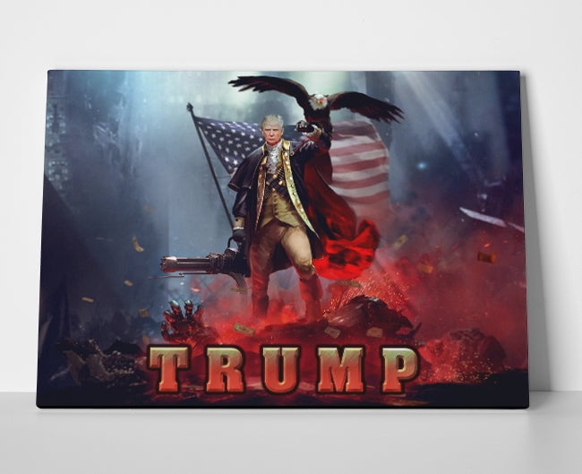 Donald Trump Eagle Poster or Wrapped Canvas - Walmart.com